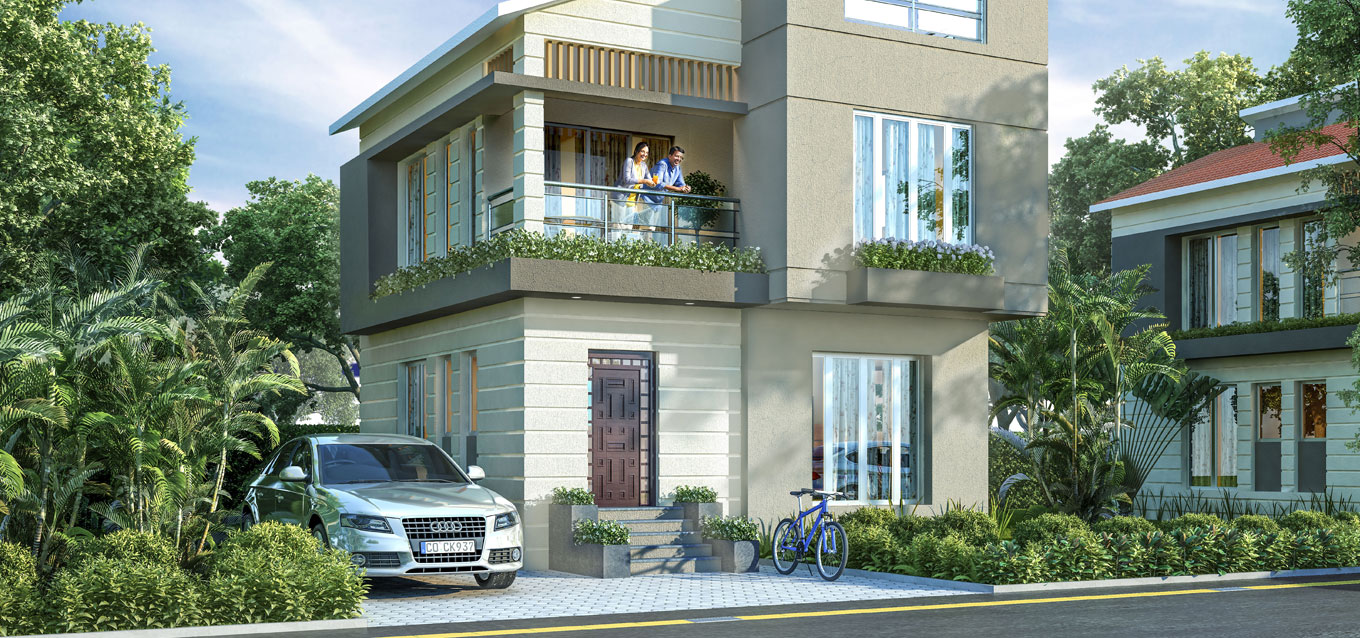 3BHK Bungalows Near Joka Metro At Gems Bougainvillas